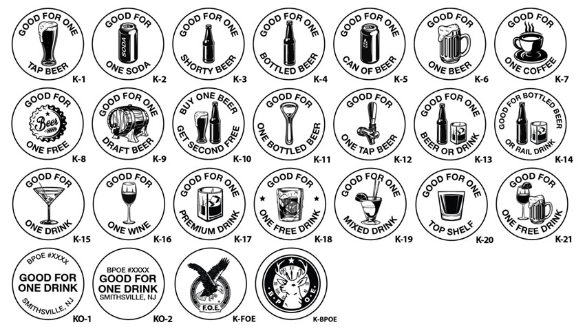 Drink and Game Tokens: Custom Imprinted Plastic Tokens, Wooden Nickels ...